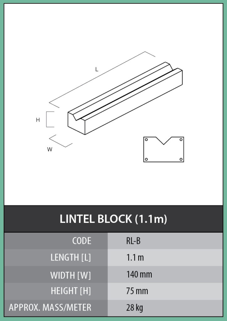 Lintel Standard (1.9m) – Cementile Group
